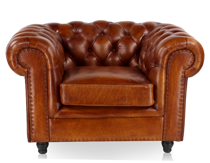 Fauteuil Chesterfield Cuir