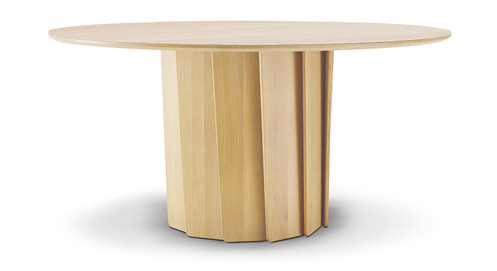 Table salle a manger ronde 8 personnes en chêne naturel 160 cm ...