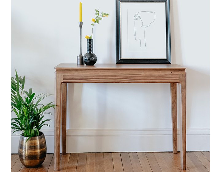 Console extensible pliante en noyer 100x40 cm - Albatre | Maison Saulaie