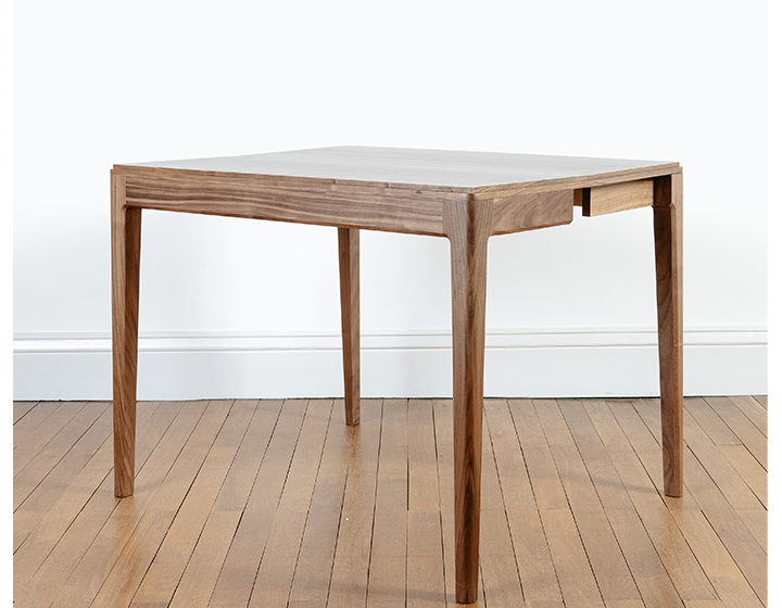 Console extensible pliante en noyer 100x40 cm - Albatre | Maison Saulaie