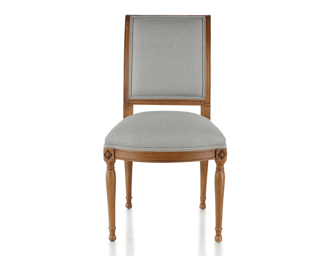 Chaise ancienne style directoire en tissu gris clair - Carnot | Maison ...