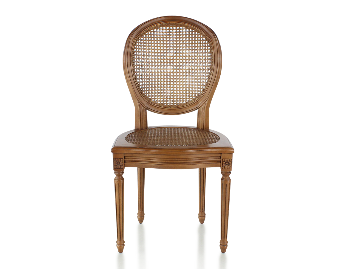 Chaise ancienne style Louis XVI dossier canné assise cannée - Médaillon ...