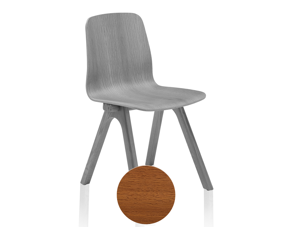 Chaise design en chêne teinte merisier - Chevron | Maison Saulaie