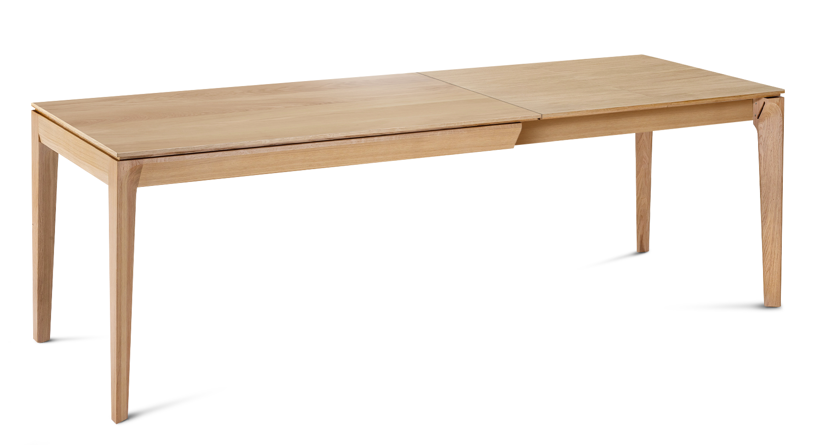 Table extensible 6 à 10 personnes en chêne naturel allonges chêne 140x90 cm - Buzz | Maison Saulaie